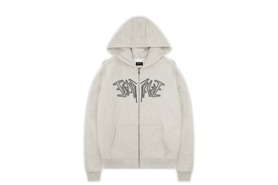 45KEYS Zip Hoodie Light Grey - Valued