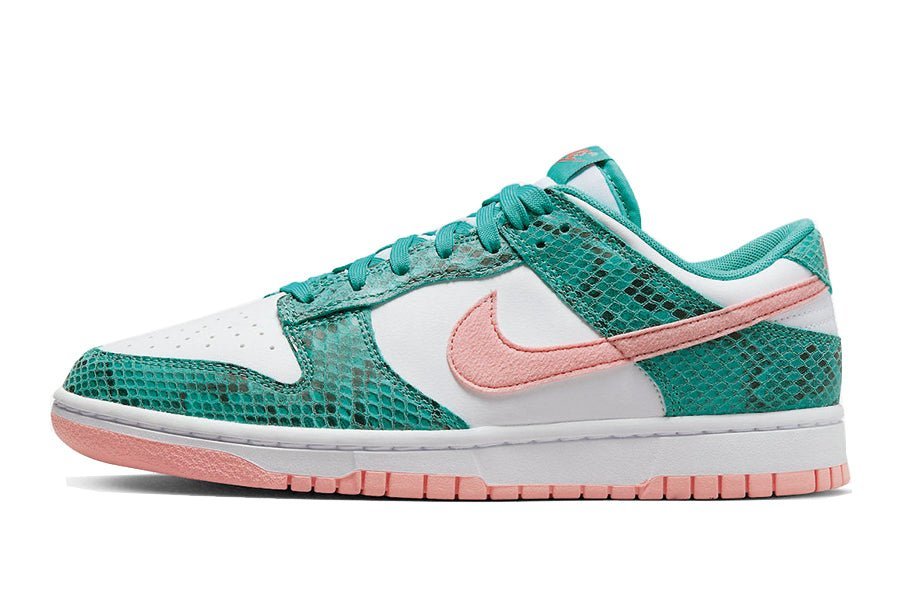 Nike Dunk Low Snakeskin Washed Teal Bleached Coral – Valued